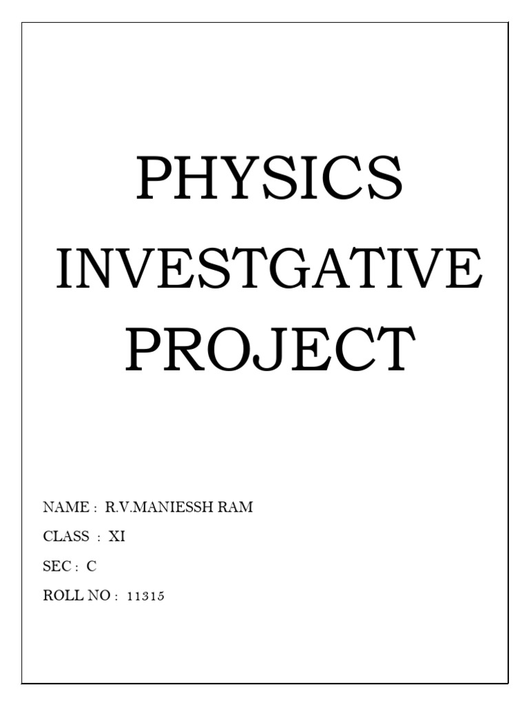 phys project | PDF | Chemistry | Physical Chemistry