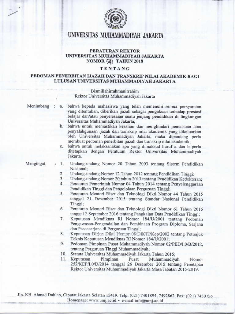 Penerbitan Ijazah Dan Transkrip Nilai Akademik 001 | PDF