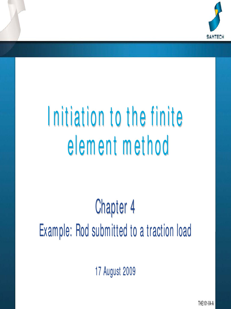 THE101 Chap04 Rod Traction en | PDF | Finite Element Method | Matrix (Mathematics)
