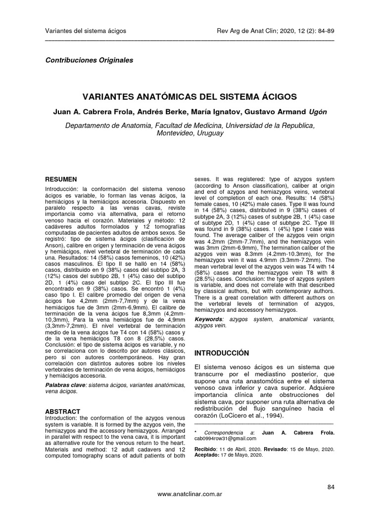 Cigos Venas | PDF | Sistema cardiovascular | Angiología