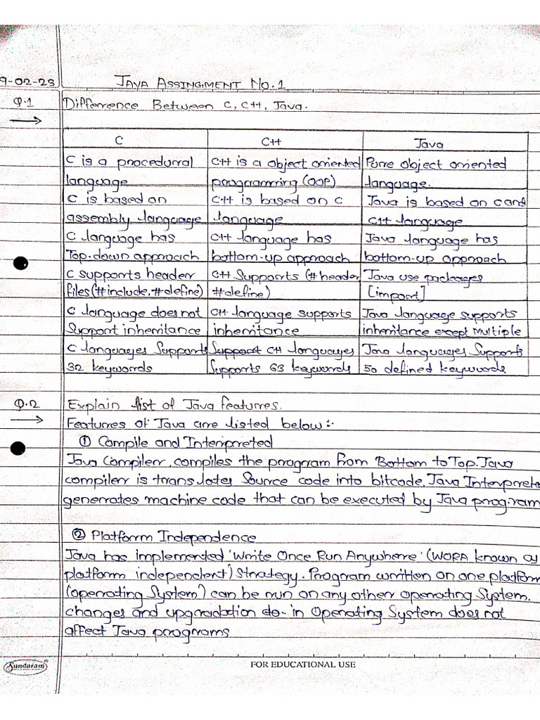 Java Assignment No.1 | PDF