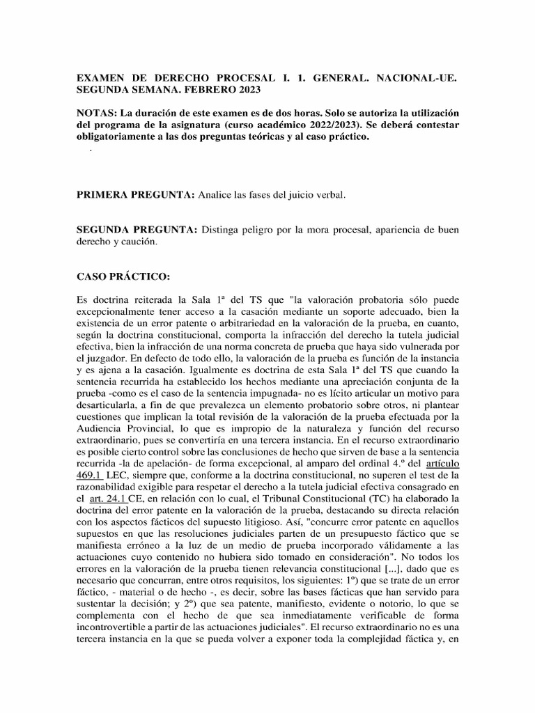 EXAMEN FEBRERO 2023 | PDF
