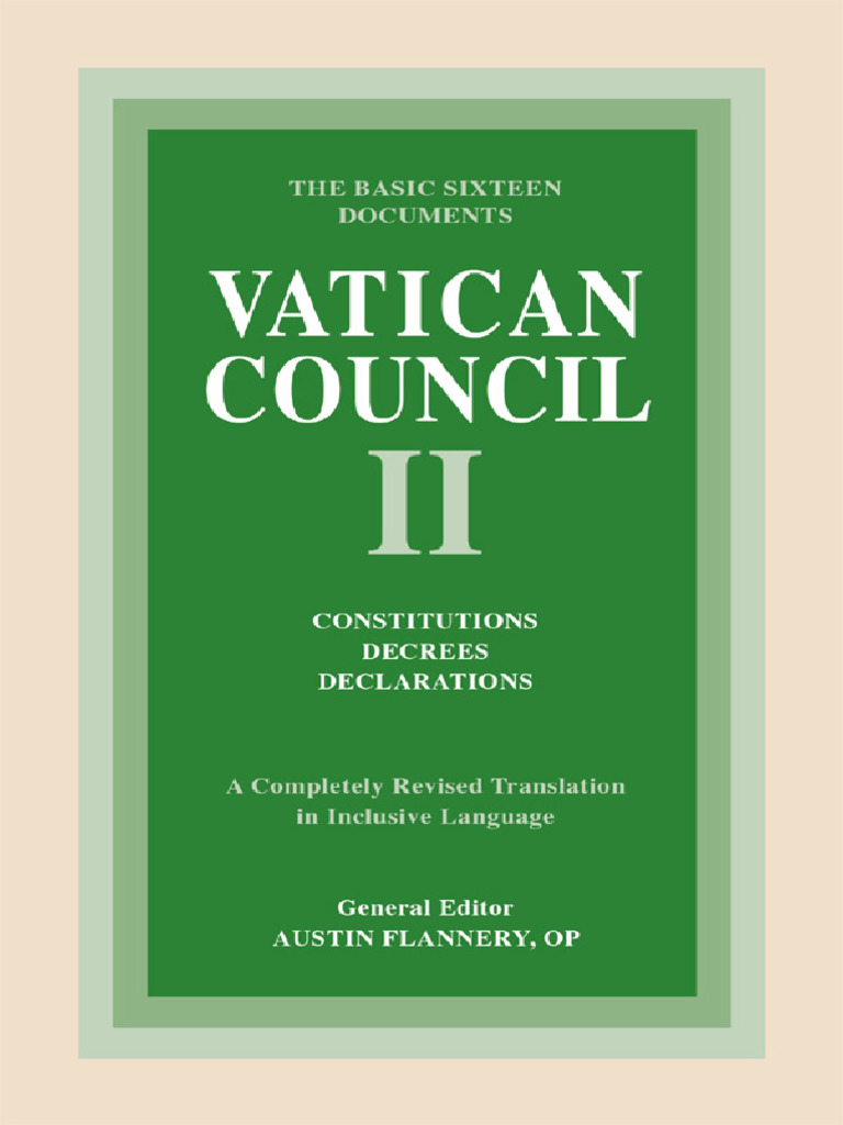 Vatican Council II - Constitutions, Decrees - Austin Flannery | PDF ...