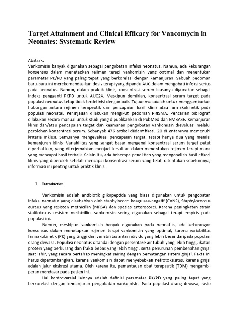 Translate - Target Attainment and Clinical Efficacy For Vancomycin in ...