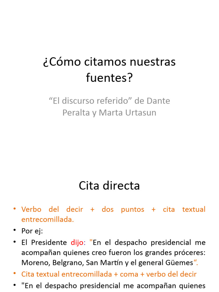 Guía de Citas: Directas e Indirectas | PDF