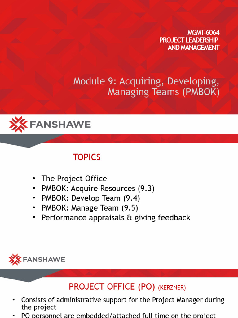 MGMT 6064 - Module 9 | PDF | Project Management | Performance Appraisal