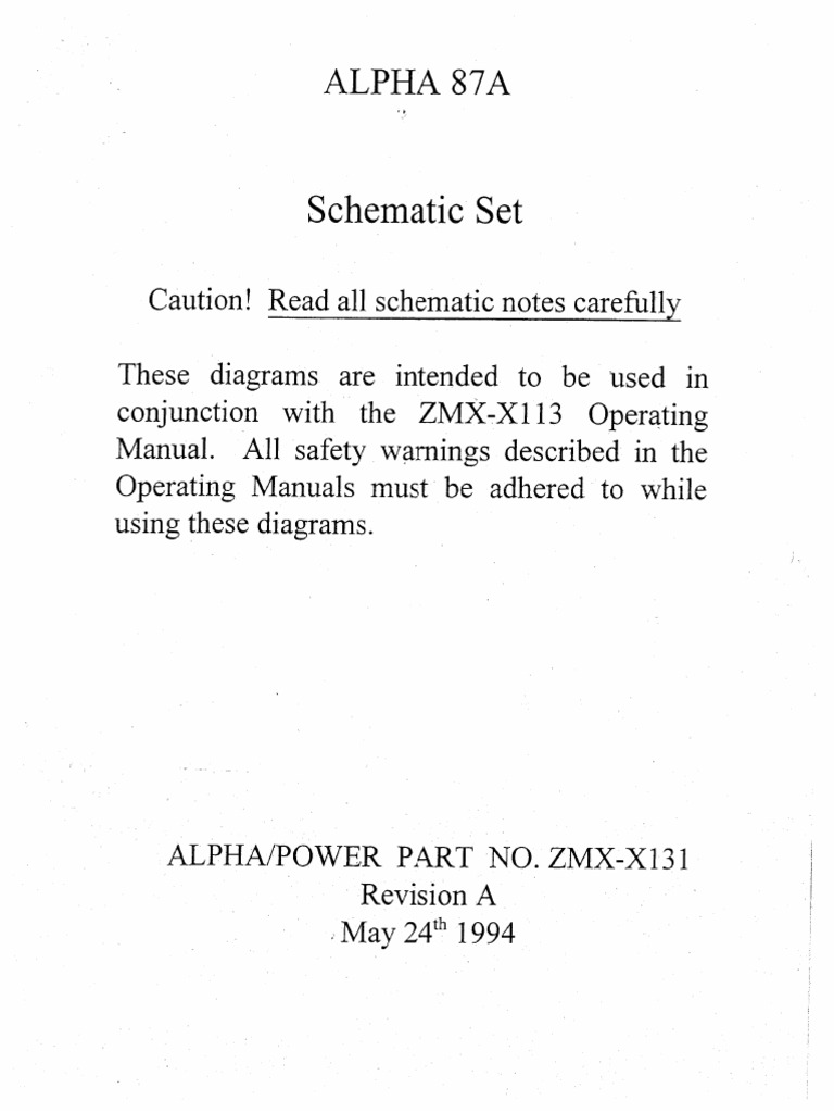 Alpha 87A - Full - Schematics | PDF