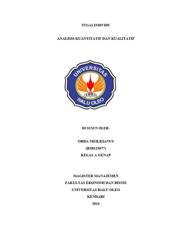 Analisis Kuantitatif Kualitatif | PDF