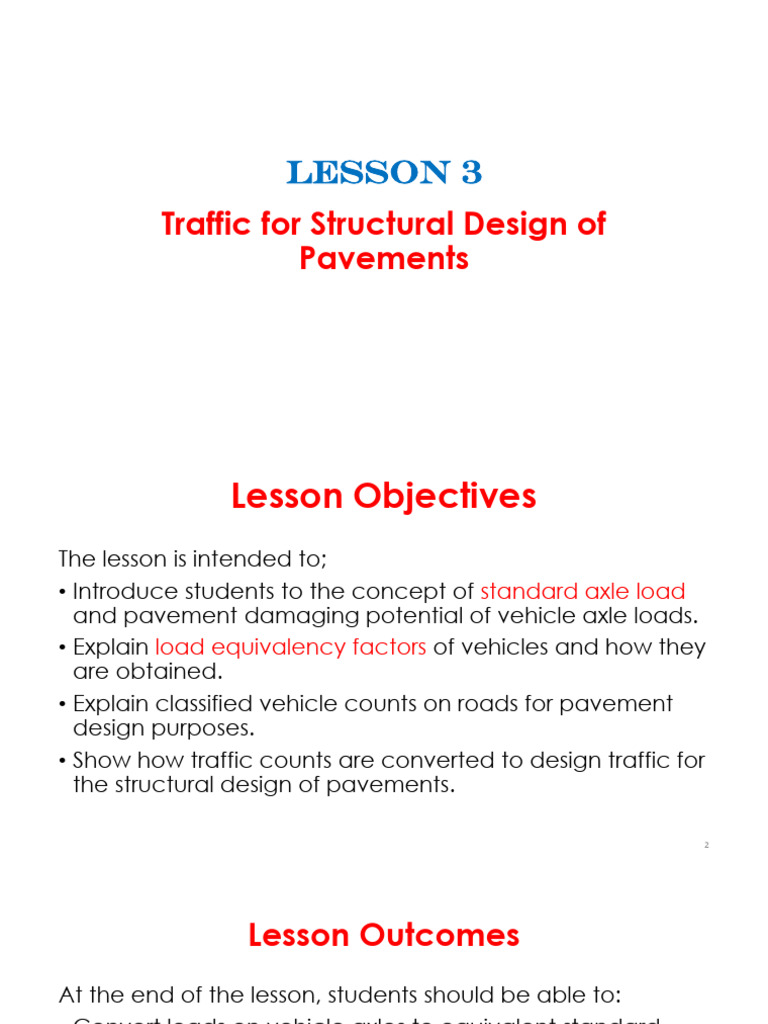 CE 467 Lesson 3-Traffic For Pavement Design | PDF | Axle | Truck