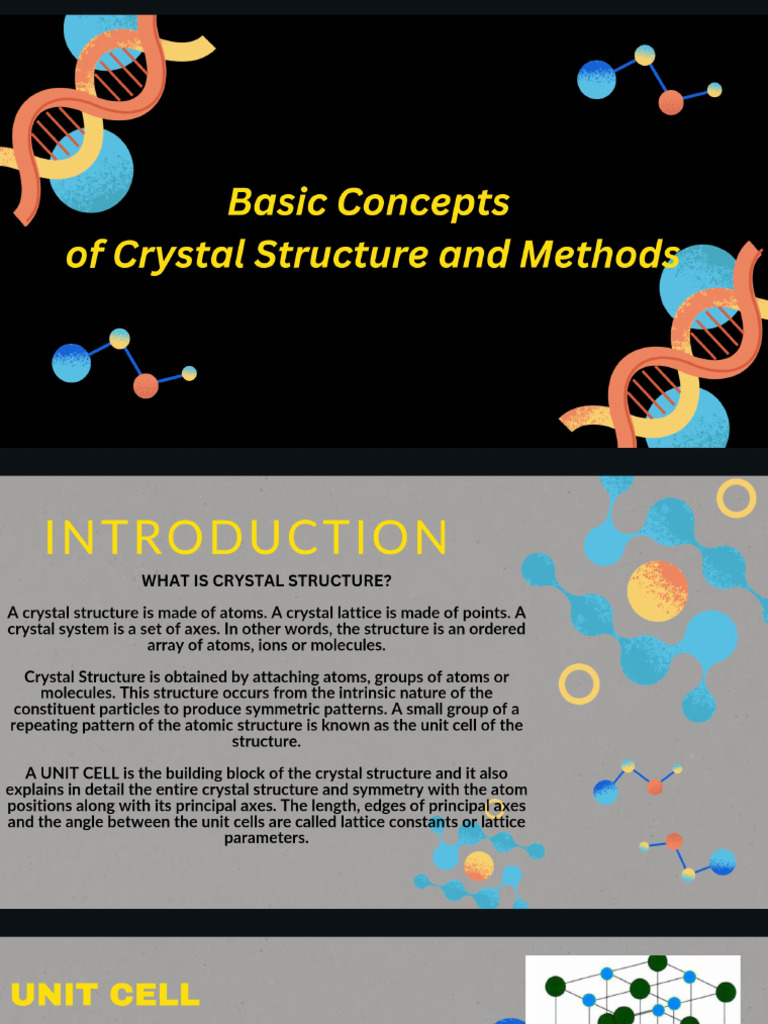 BASIC CONCEPTS OF CRYSTAL STRUCTURE AND METHODS | PDF