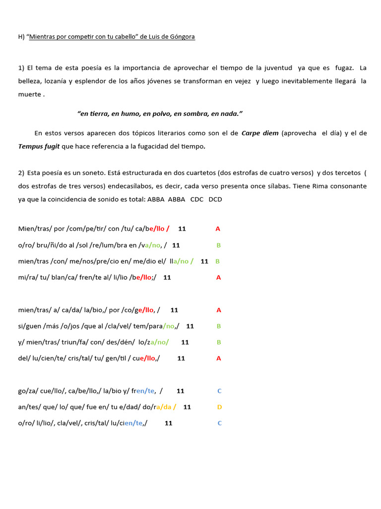 Mientras Por Competir Con Tu Cabello | PDF | Filología | Artes del ...