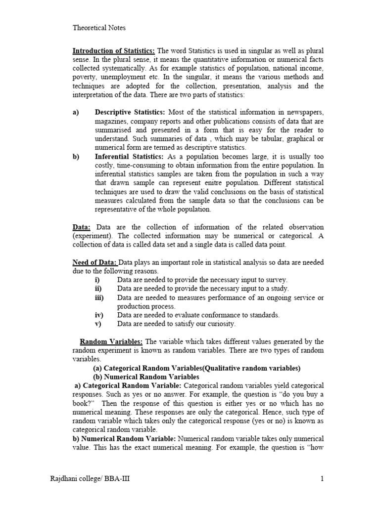 Introduction 1 | PDF | Statistics | Sampling (Statistics)