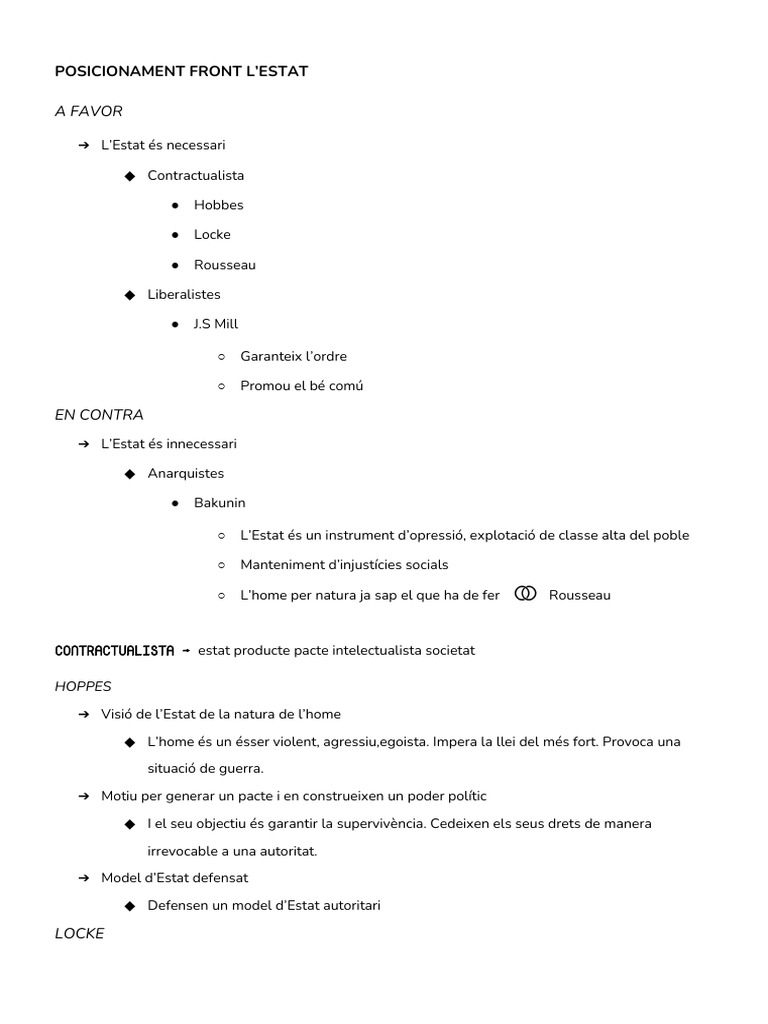 Filosofia Tema L'estat | PDF