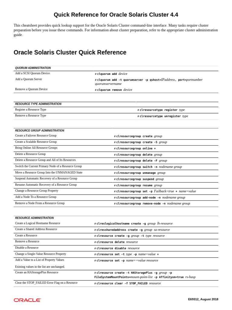 Sun Cluster4.4 | PDF | Computer Cluster | System Software