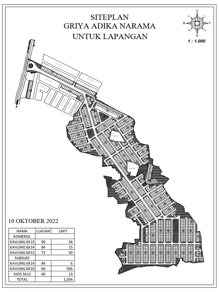 SITEPLAN GRIYA ADIKA NARAMA REVISI Kirim-Model | PDF