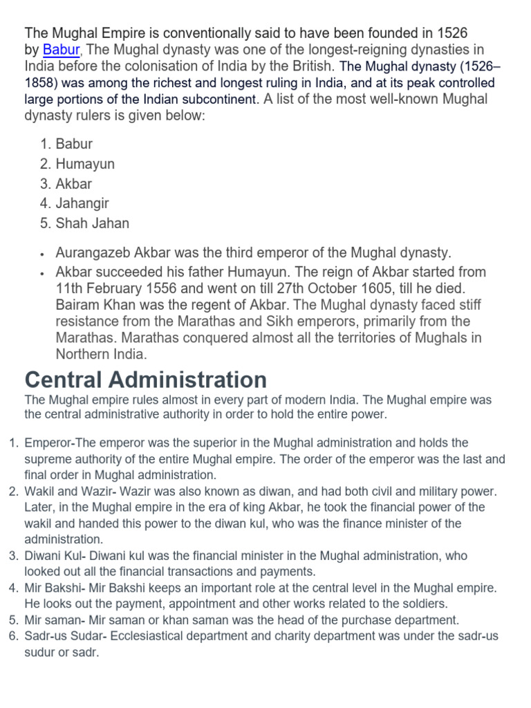 Mughal em | Download Free PDF | Mughal Empire | South Asia