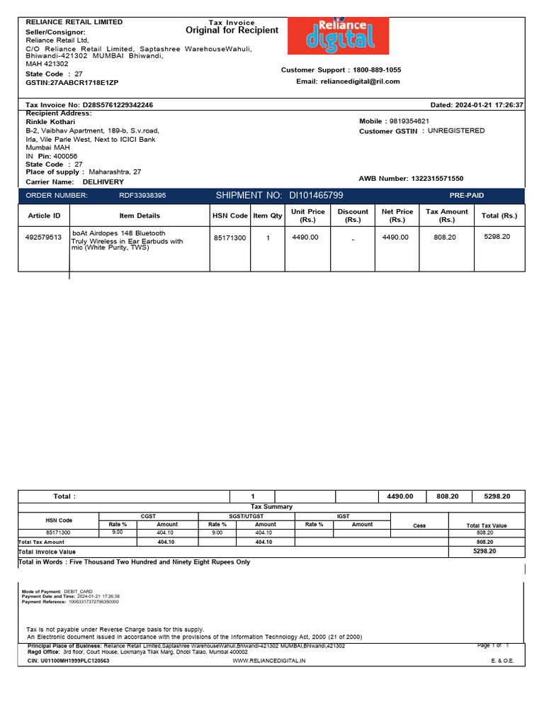 Invoice Boat | PDF | Invoice | Taxes