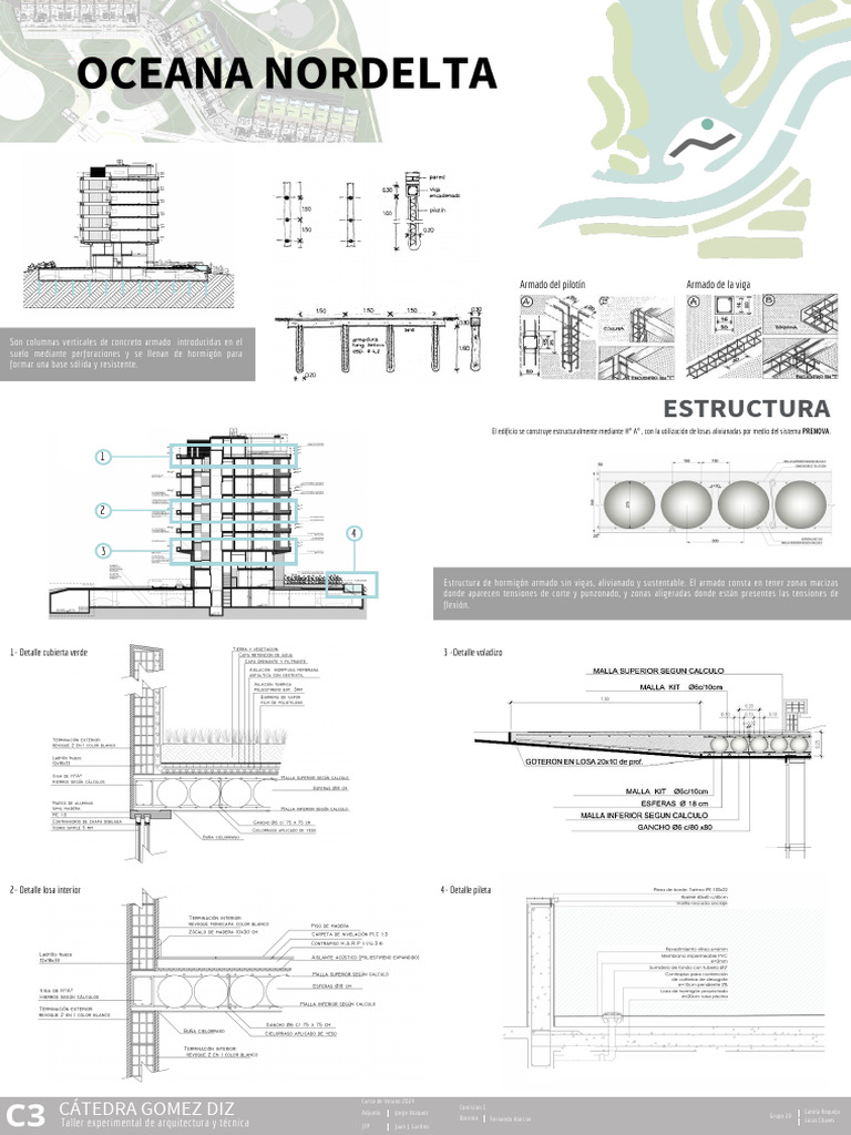 Análisis Edificio Oceana Nordelta, Argentina. | PDF | Hormigón | Ingeniería estructural