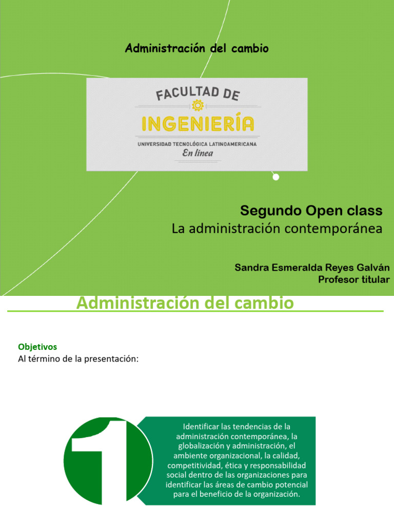 OpenClass S2 La Administración Contemporánea | PDF | Motivación | Motivacional