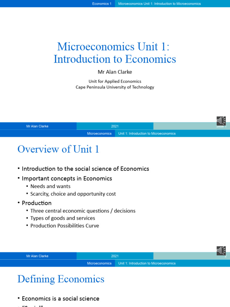 Introduction to Microeconomics Concepts | PDF | Economics | Microeconomics