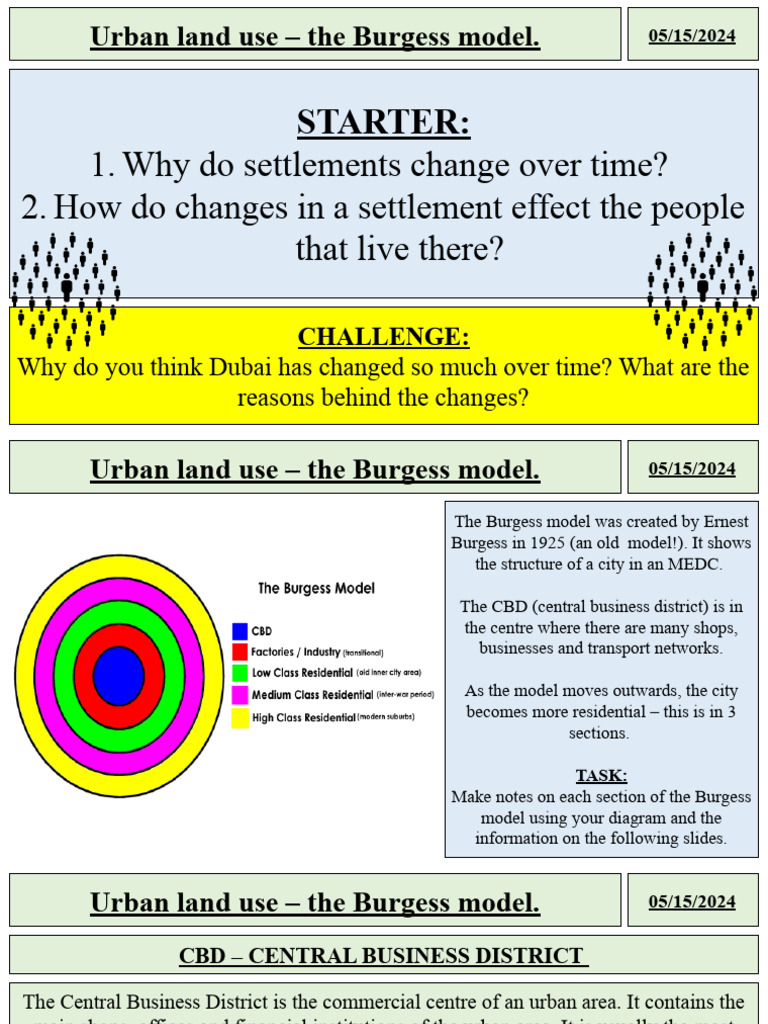 Lesson 3 - Burgess Model | PDF | Suburb | Urban Planning