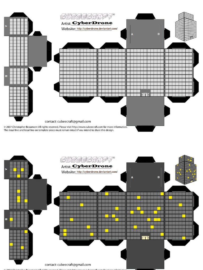 PAPERCRAFT - building-and-night-paper-toy-paper-craft | PDF