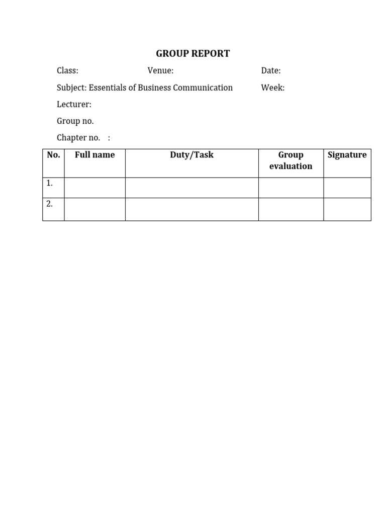 R02 Group Report Template | PDF