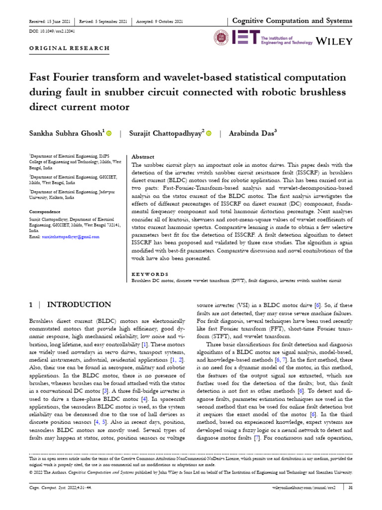 Fast Fourier Transform and Wavelet-Based Statistic | PDF | Power Inverter | Wavelet