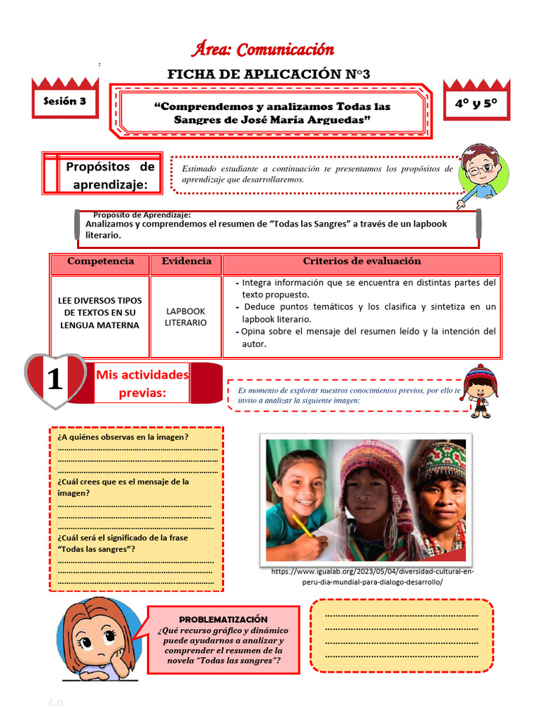 4°y5° FICHA DE APLICACIÓN-SESIÓN3 - LECTURA | PDF