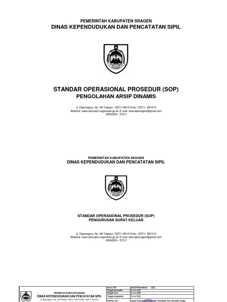 Sop Pengelolaan Arsip Dinamis | PDF