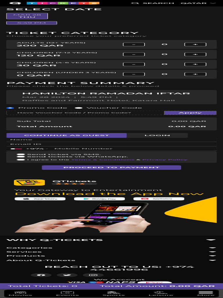 Book Events, Concerts, Leisure Tickets Online Qatar | PDF