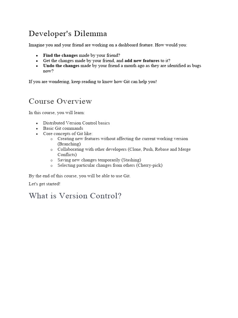 Version Control Git | PDF | Version Control | Computer File Version Control Git | PDF | Version Control | Computer File