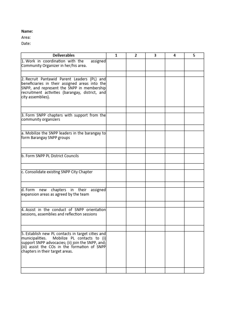 Evaluation Form of ANSA Staff Jinny 2024 | PDF