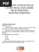 Open and Closed Packed Positions of Joints | PDF