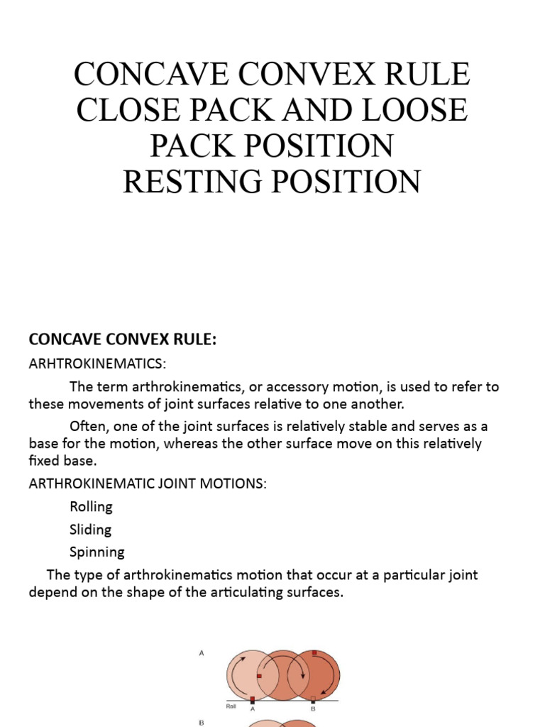 Concave Convex Rules | PDF | Anatomical Terms Of Motion ...