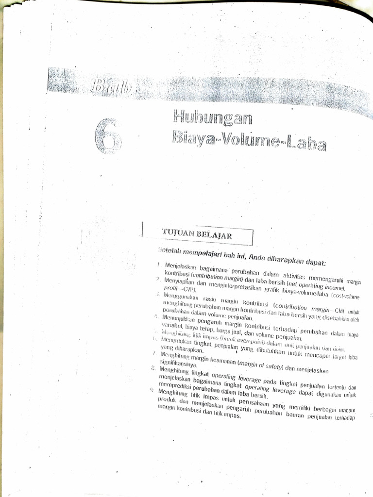 BAB 6 Analisis Biaya, Volume Dan Laba | PDF
