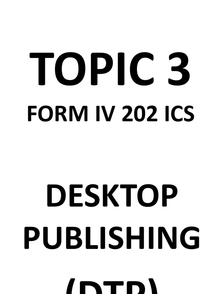 DESKTOP PUBLISHING FORM IV 2020 | PDF | Page Layout | Printing