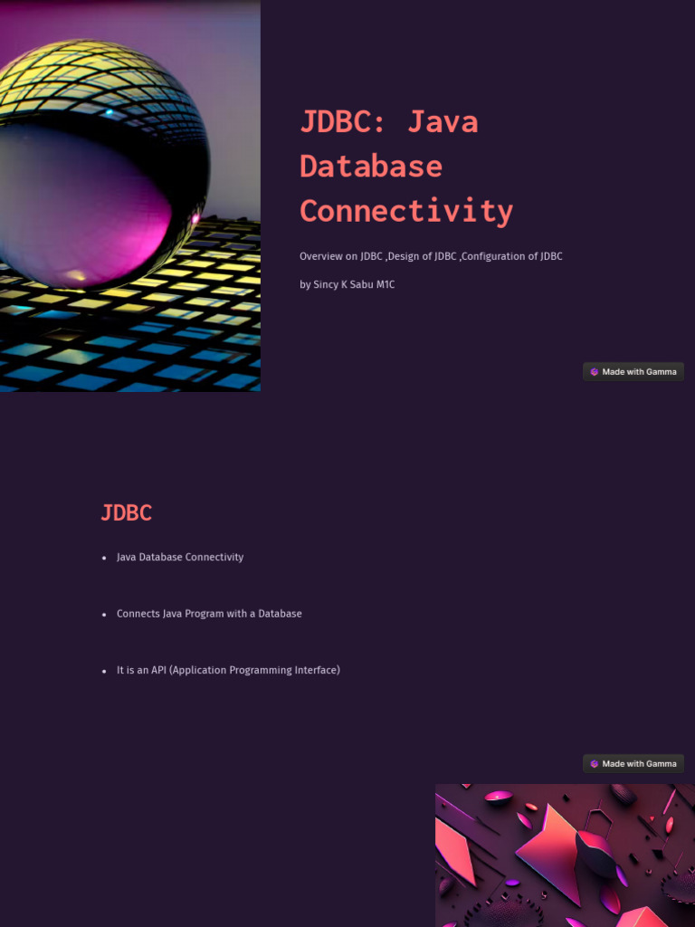 JDBC Java Database Connectivity | Download Free PDF | Databases | Software Engineering