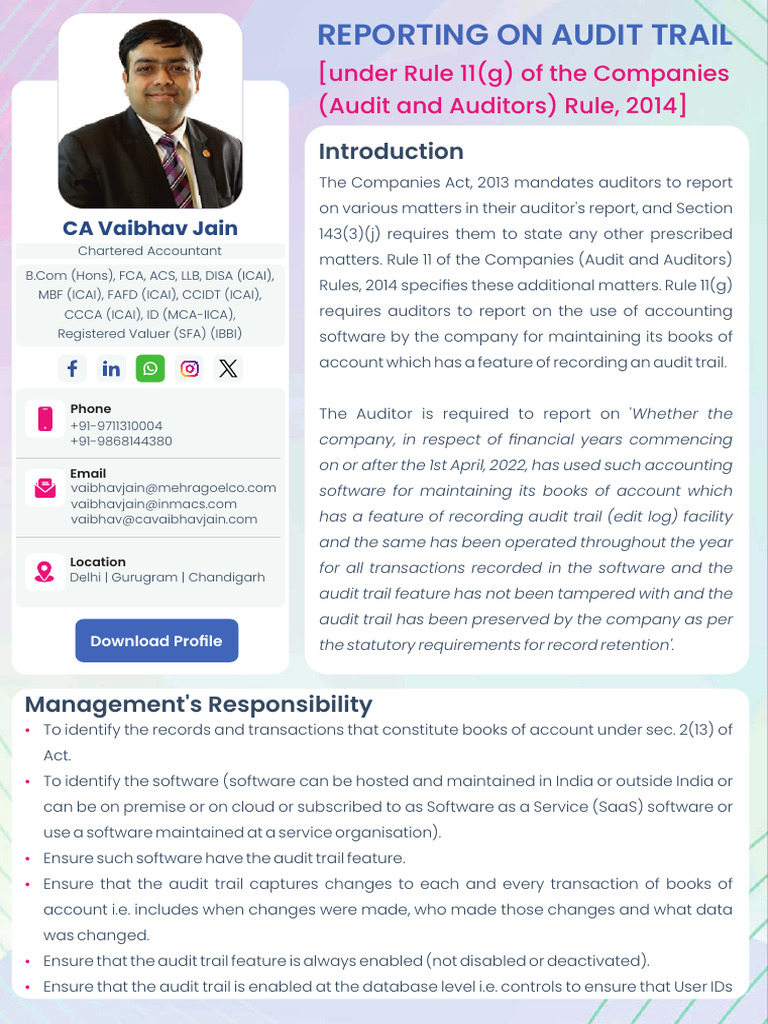 Audit Trail Compliance Guide | PDF | Audit | Financial Audit
