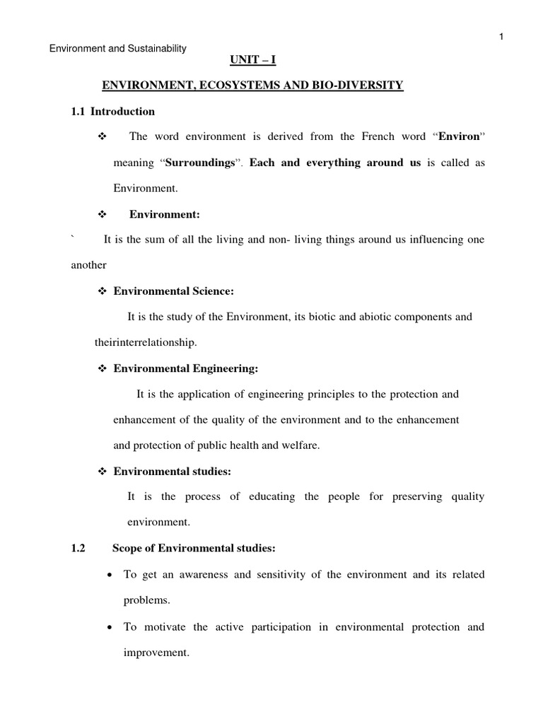 EVS All Units | PDF | Ecosystem | Biodiversity