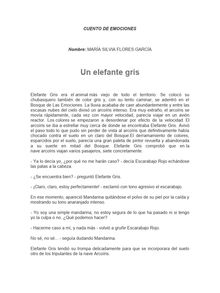 Cuento de Emociones | PDF | Arco iris