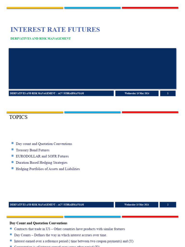 DRM - Interest Rate Futures | PDF | Bonds (Finance) | Futures Contract