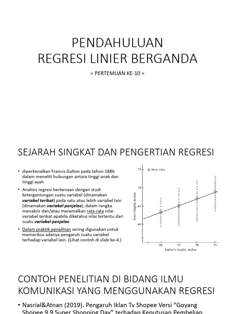 10 Regresi Linier Berganda 1 | PDF