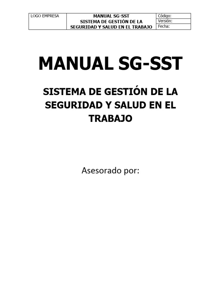 Manual SG-SST | PDF | Riesgo | Business