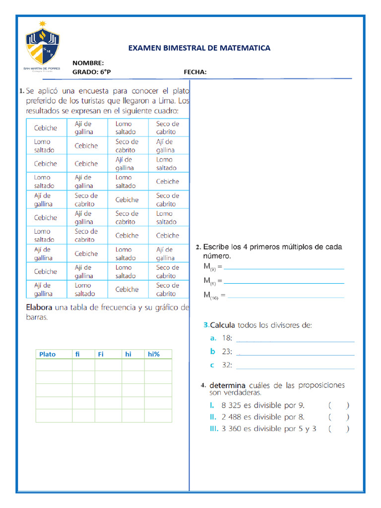 Mate 6primaria | PDF