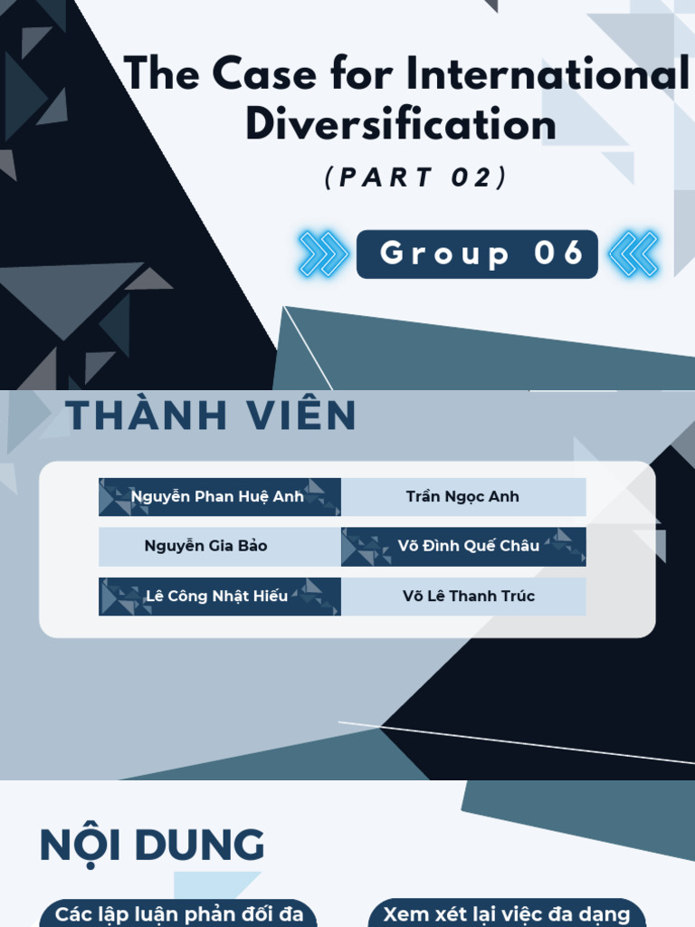 [NHÓM 06] the Case for International Diversification - Part 2 | PDF
