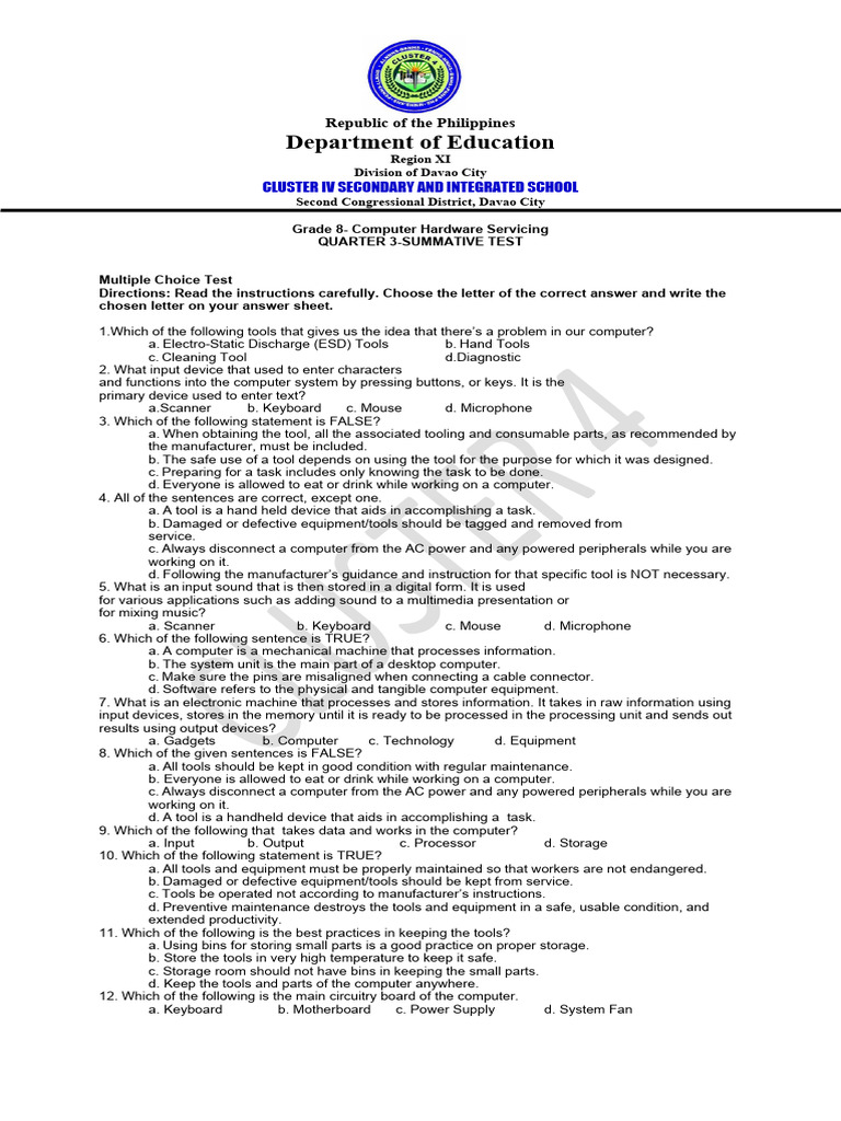Css Summative | PDF | Computer Data Storage | Electrostatic Discharge