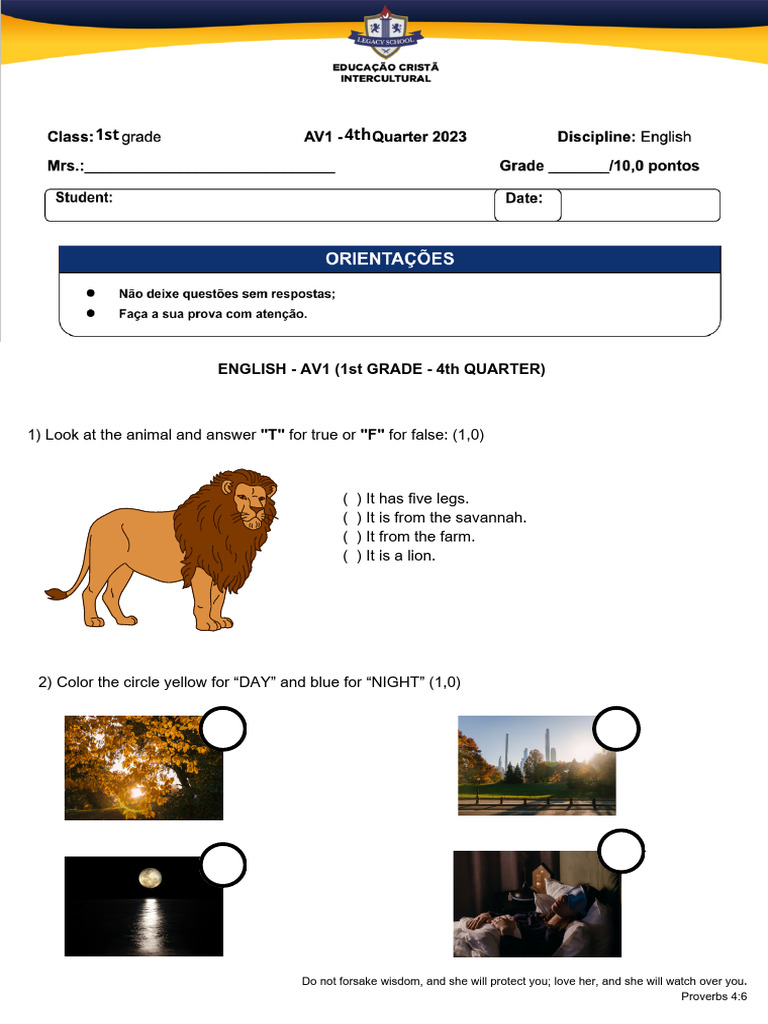 1st Grade Animal Activities Worksheet | PDF