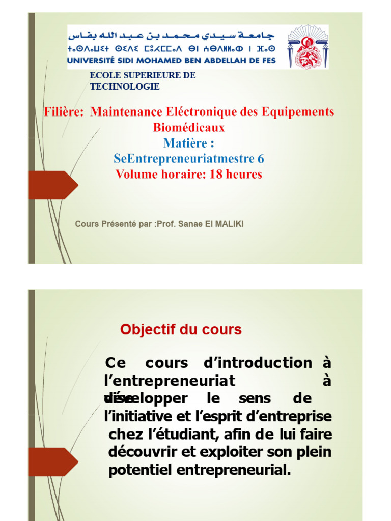 Cours D'enreprenarait TH | PDF | Entrepreneuriat | Innovation