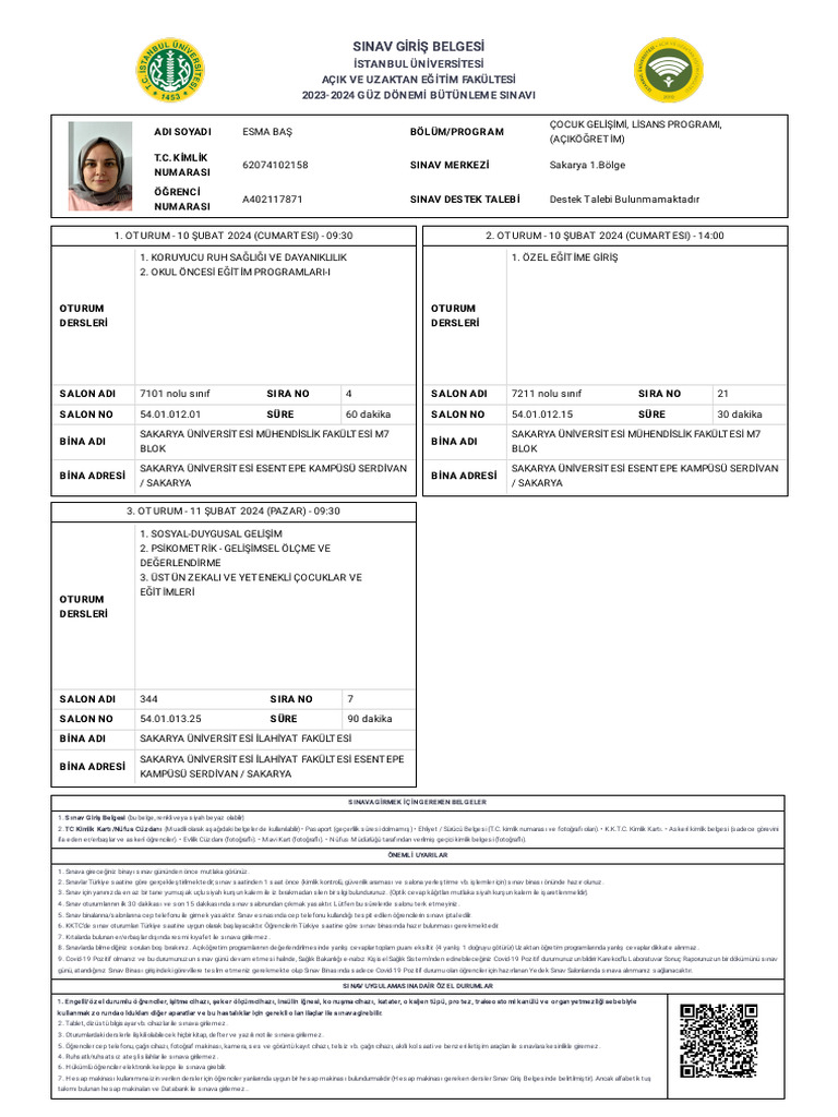 AUZEF Bütünleme | PDF